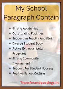 My School Paragraph: 10 Reasons Why My School Is The Best - Transfer ...
