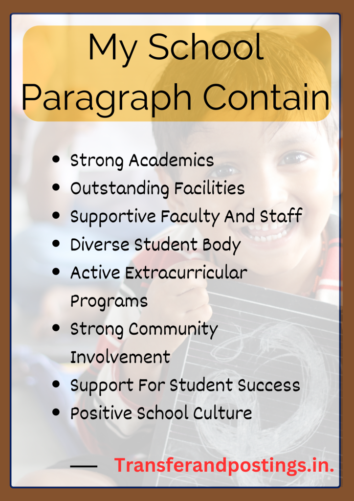 My School Paragraph: 10 Reasons Why My School Is The Best - Transfer ...