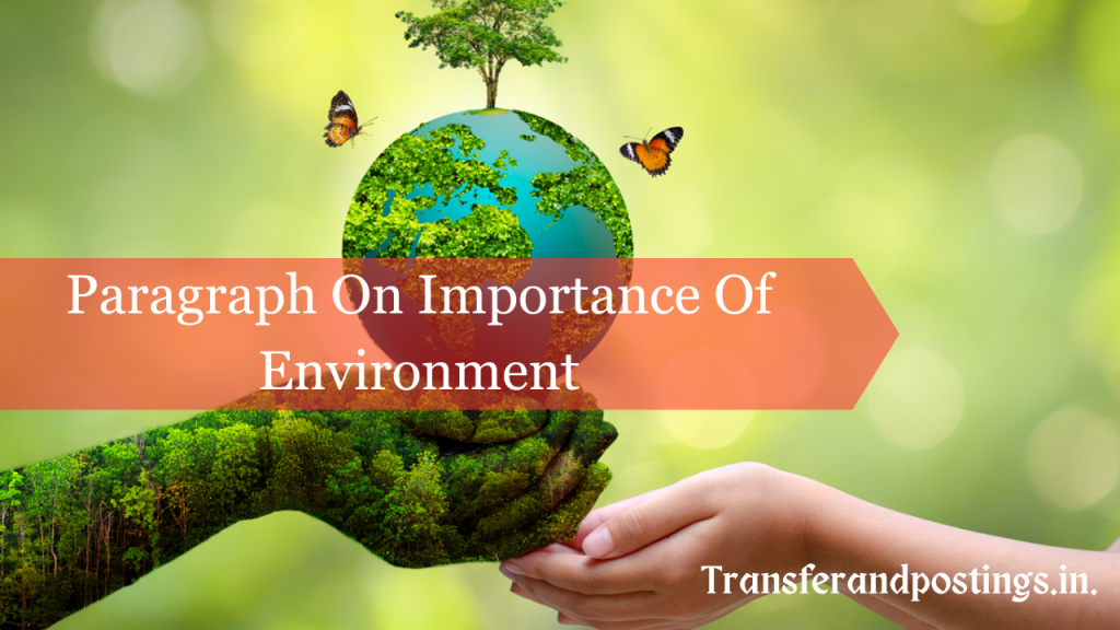 Paragraph On Importance Of Environment: Understanding Threats And ...
