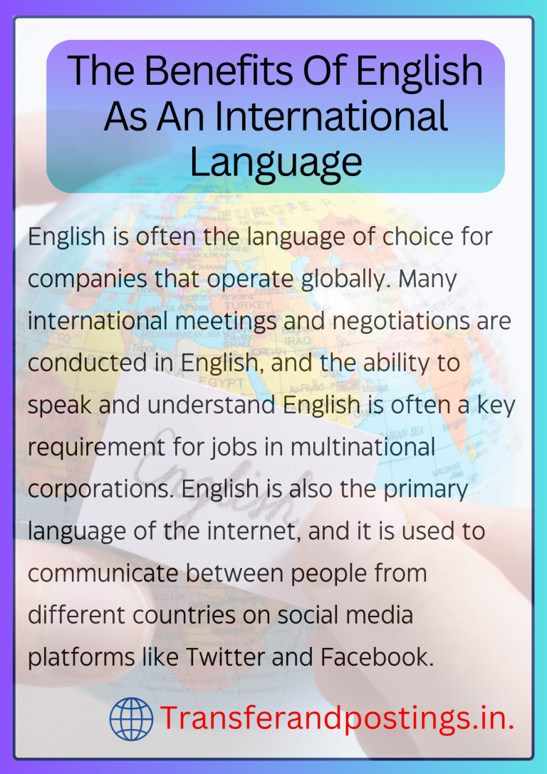 English As International Language Essay: The Role and Impact of English ...