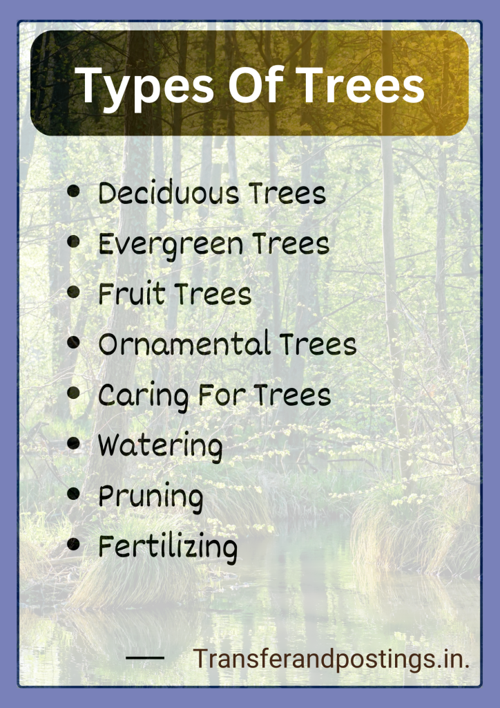 Tree Paragraph | Paragraph On Trees - Transfer and Postings