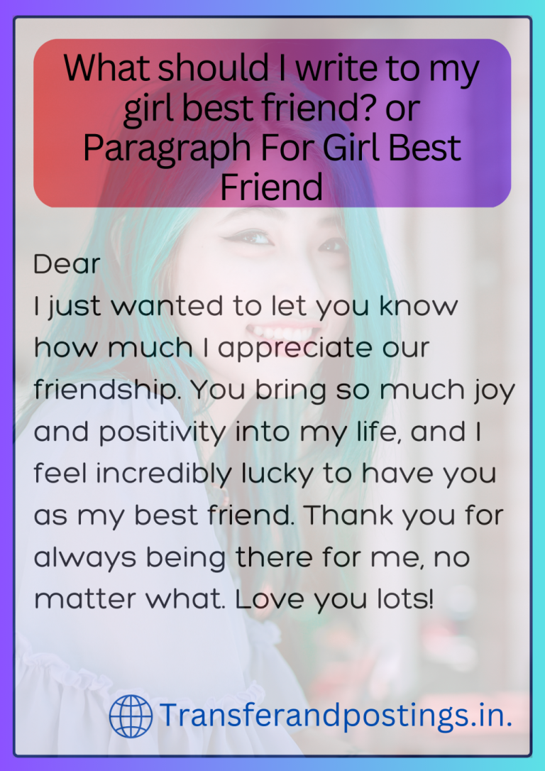 Paragraph For Girl Best Friend: Heartwarming Paragraphs for Your Girl ...
