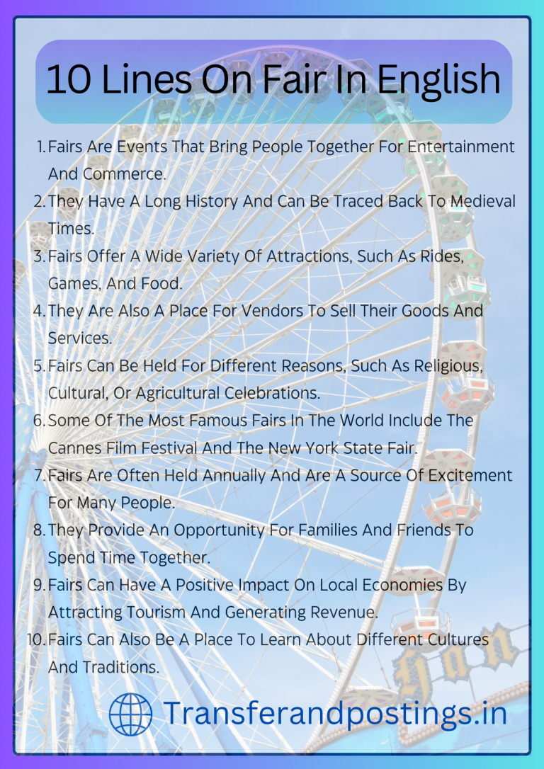 10 Lines On Fair In English: Bringing People Together For Fun And ...