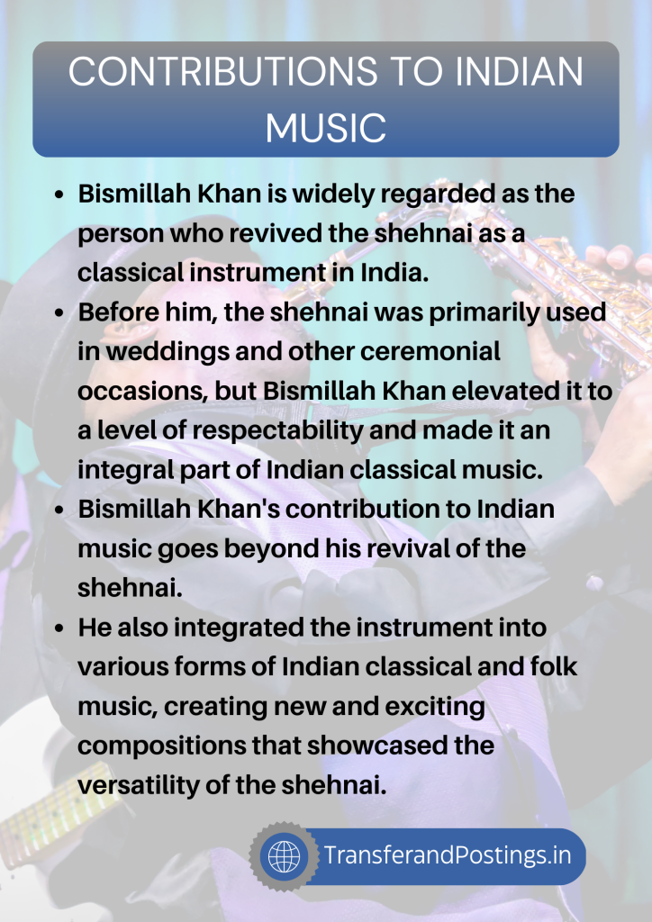 Paragraph On Bismillah Khan: A Musical Genius And Cultural Icon ...