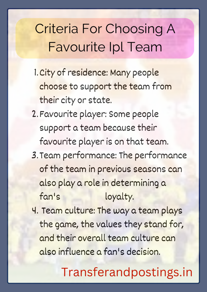 Which Is Your Favourite IPL Team: Overview Of The IPl Teams - Transfer ...