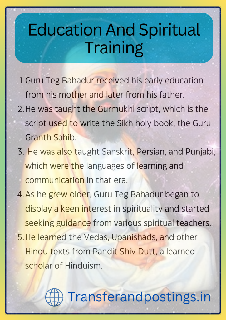 Childhood Of Guru Teg Bahadur Paragraph: A Glimpse into the Life of the ...