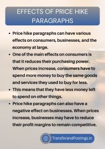 Price Hike Paragraph: Causes, Effects, And Solutions - Transfer and ...