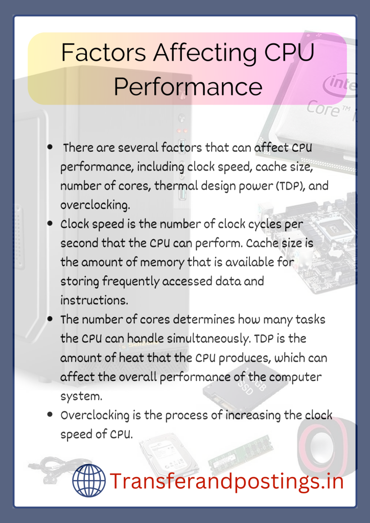Essay On CPU: The Brain Of Your Computer System - Transfer and Postings