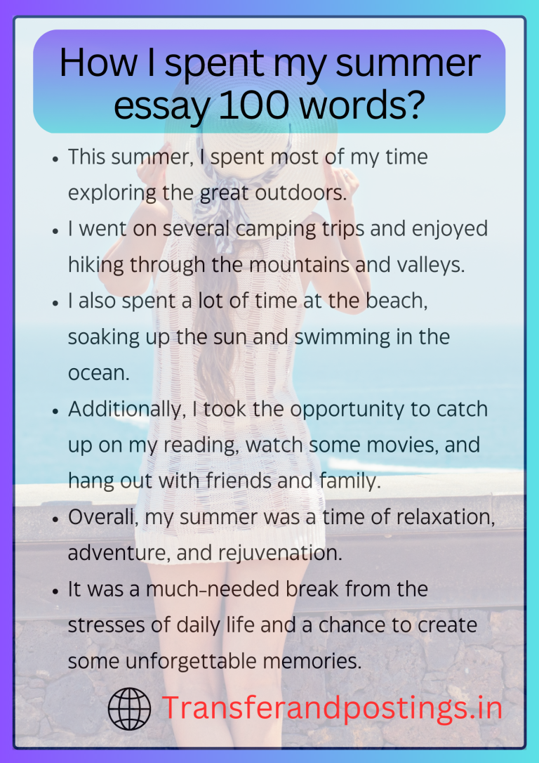 Essay On Summer Holidays In English: Ways To Make The Most Of Your ...