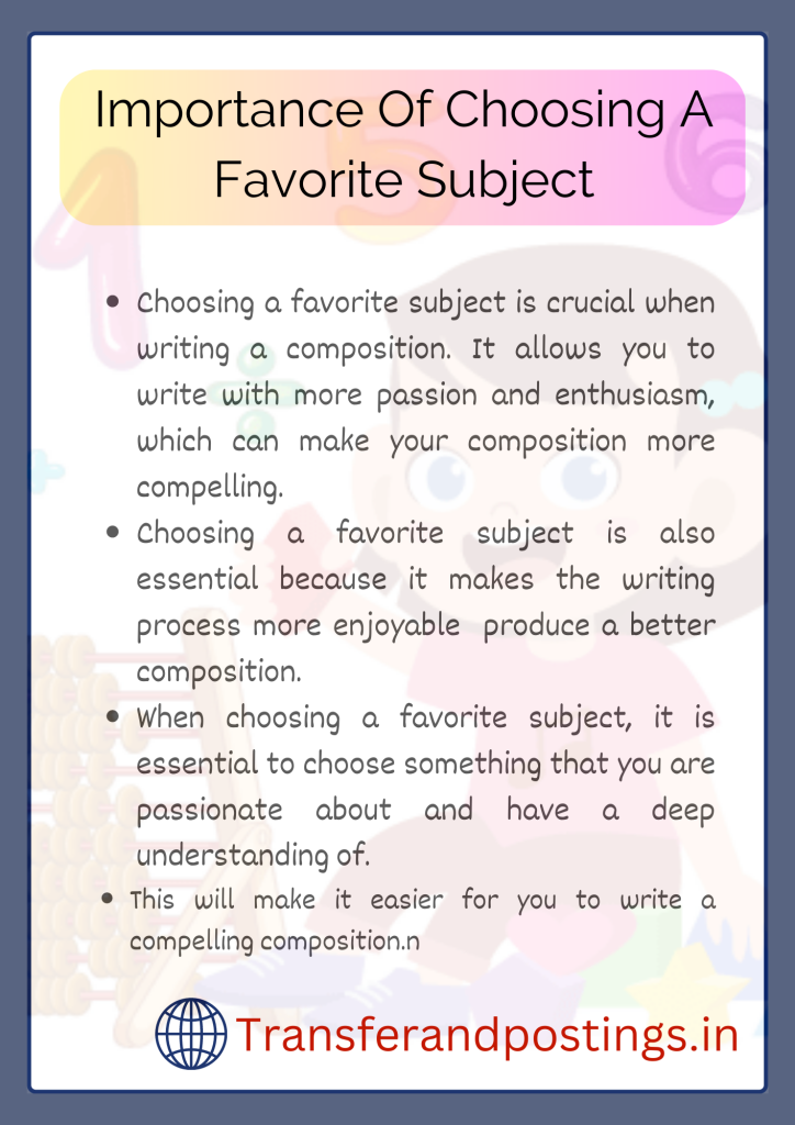 Composition On My Favourite Subject: The Joy Of Mathematics My Favorite ...