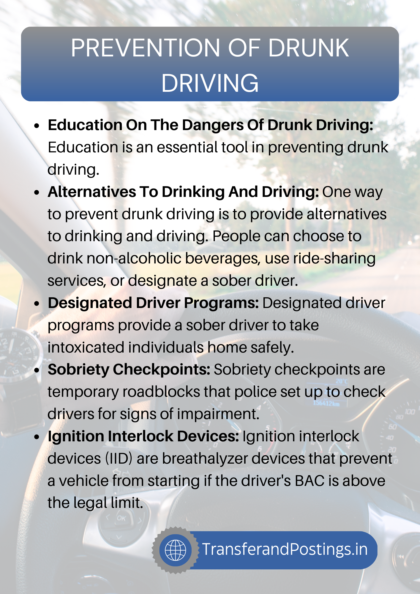 Drunk Driving Paragraph The Deadly Consequences And How To Prevent It