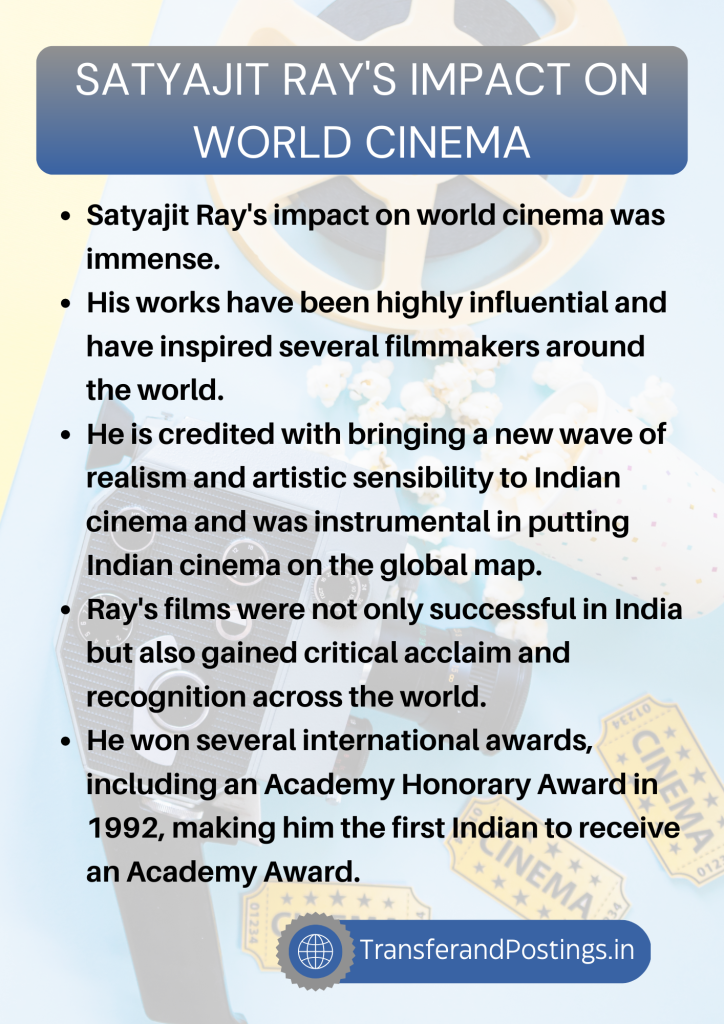 Satyajit Ray Paragraph: An Insightful Look Into His Life And Works ...