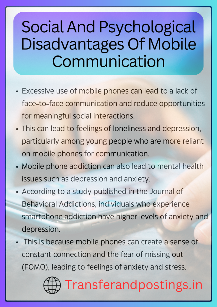 Disadvantages Of Mobile Communication: A Comprehensive Guide - Transfer ...