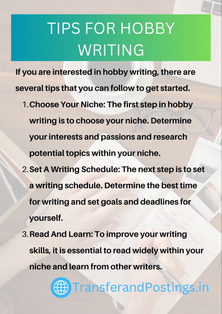 Hobby Writing: How To Pursue Your Passion And Improve Your Skill ...