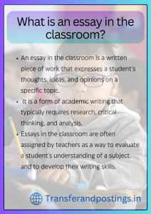 Classroom Essay: The Importance Of Classroom For Student Success ...