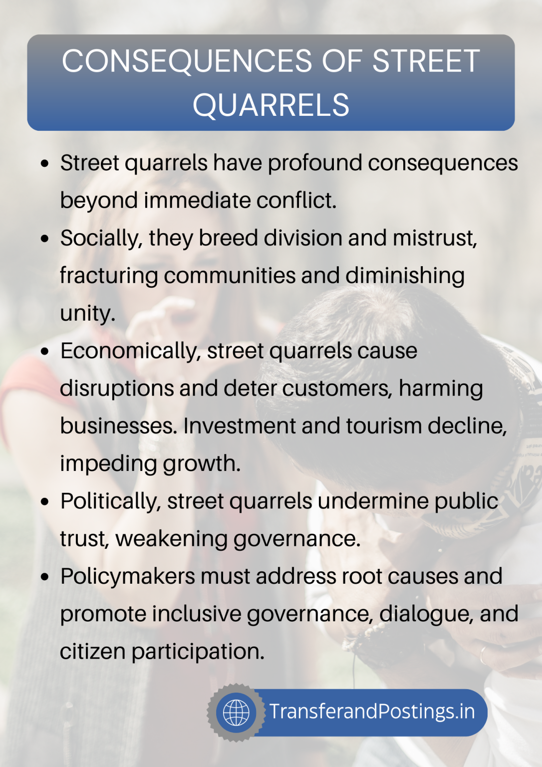 A Street Quarrel Paragraph: Exploring The Causes And Consequences Of ...