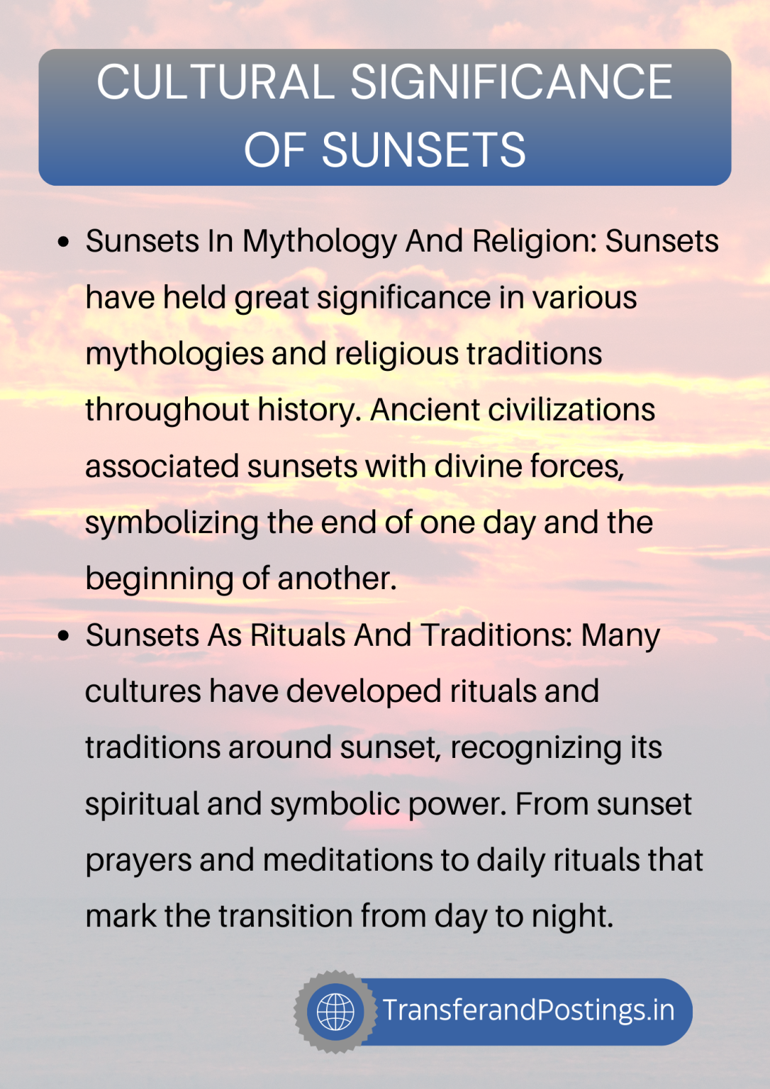 Paragraph On Sunset: Exploring The Mesmerizing World Of Sunsets ...