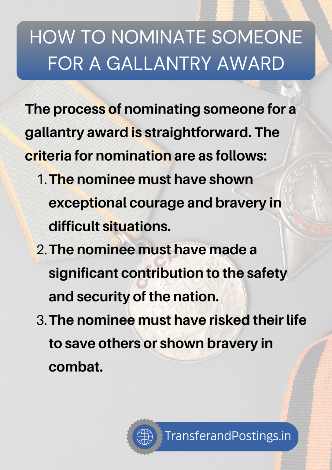 Gallantry Award Winner Paragraph: Honoring The Brave And Inspiring ...