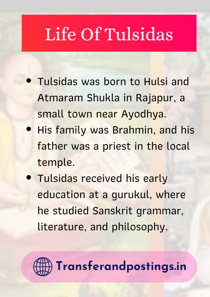 Paragraph On Tulsidas: The Great Indian Poet and Saint - Transfer and ...