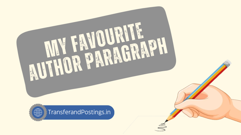 My Favourite Author Paragraph: Unveiling My Favorite Author's ...