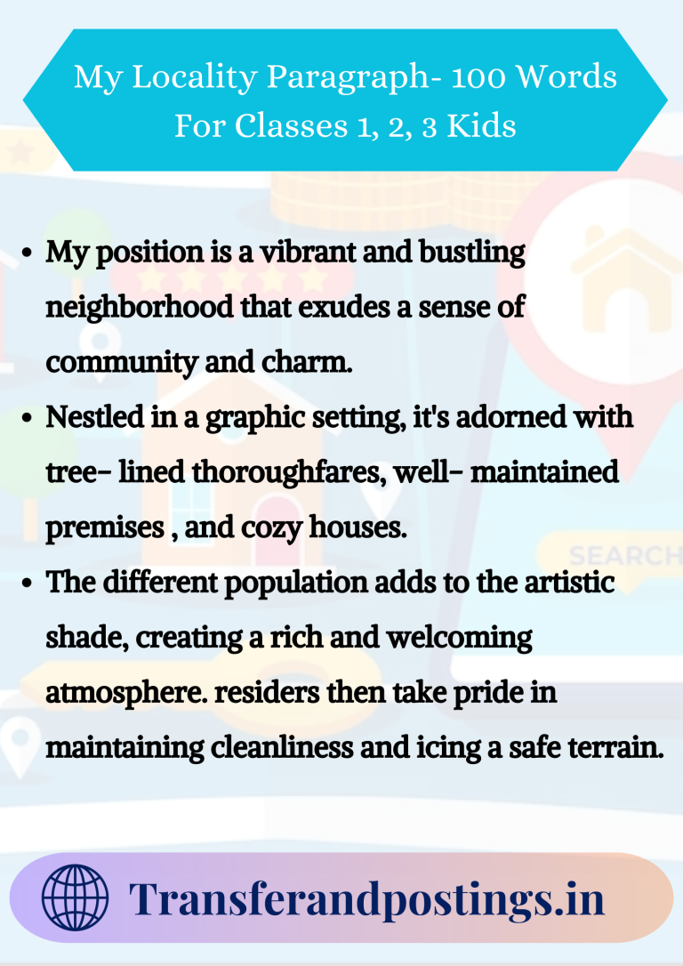 My Locality Paragraph