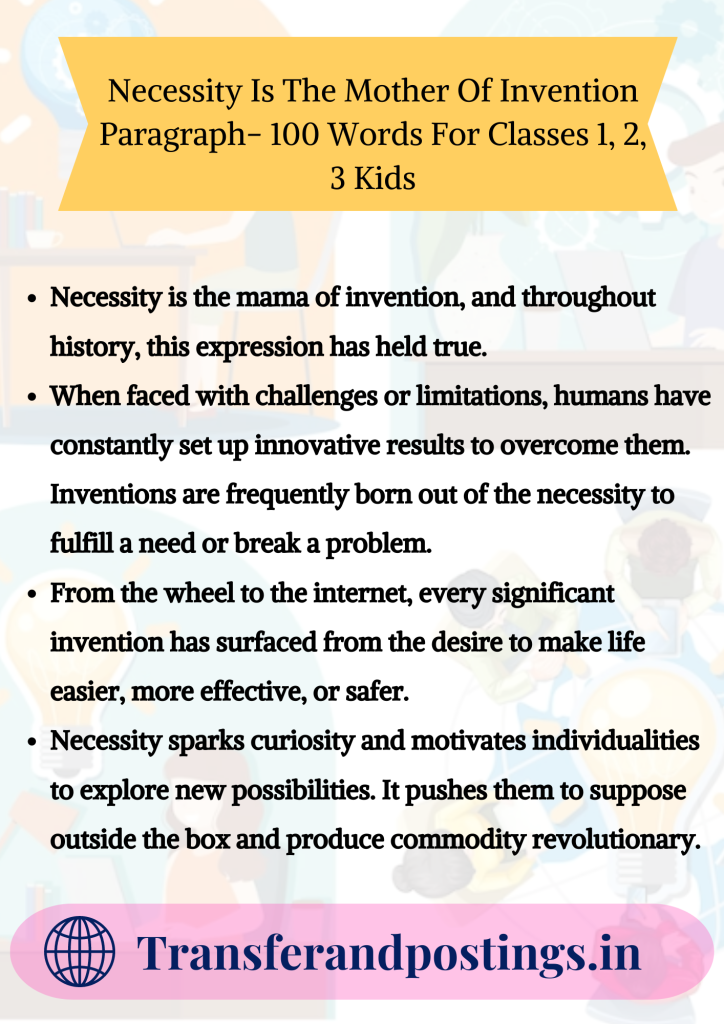 Necessity Is The Mother Of Invention Paragraph