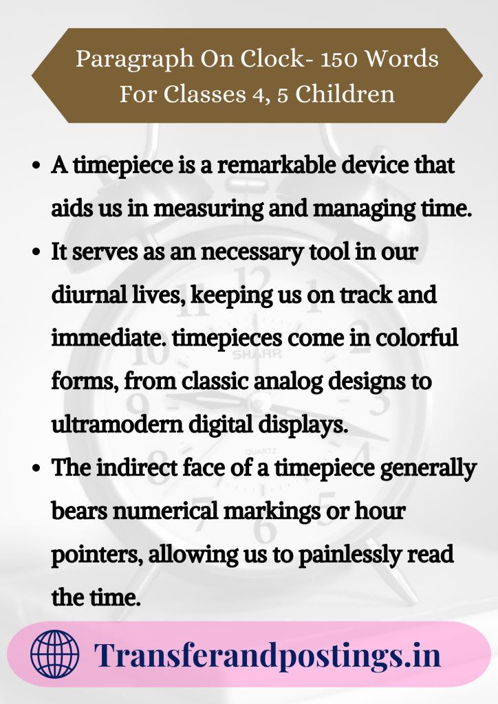 Paragraph On Clock