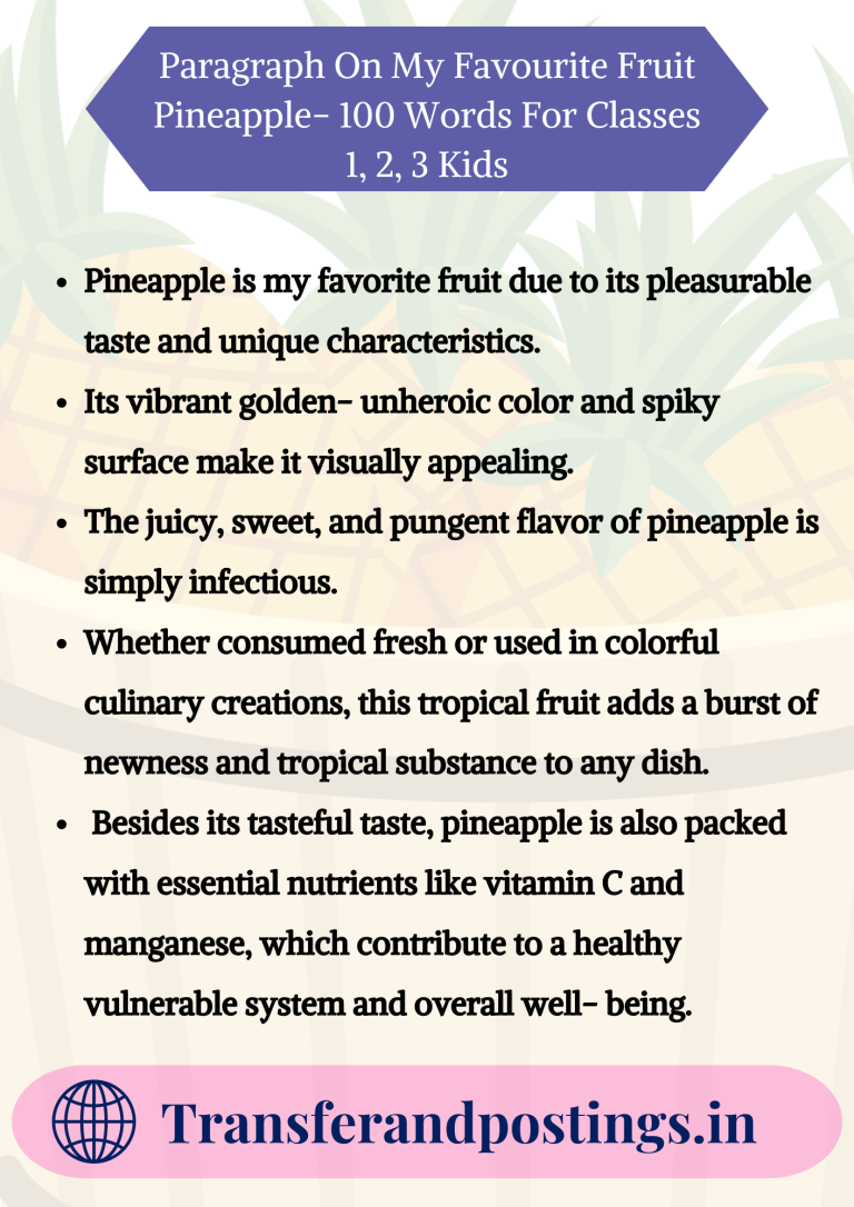 Paragraph On My Favourite Fruit Pineapple