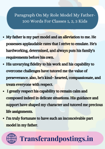 Paragraph On My Role Model My Father