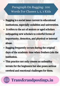 Paragraph On Ragging