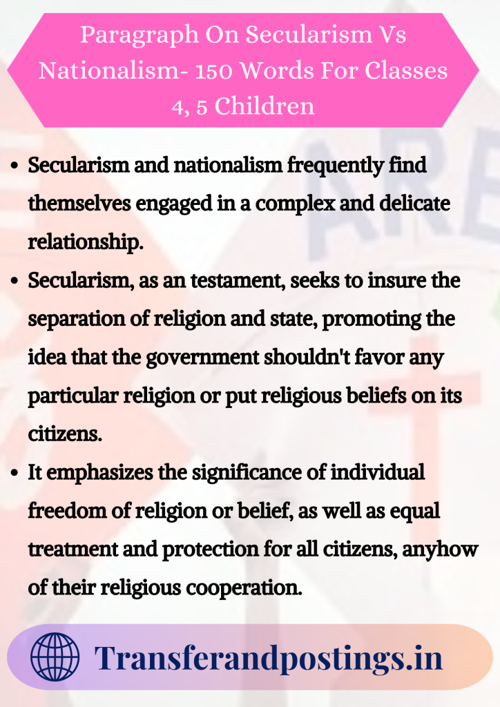Paragraph On Secularism Vs Nationalism