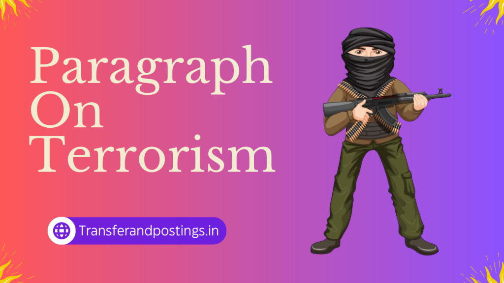 Paragraph On Terrorism: Understanding Terrorism Causes And Effects ...