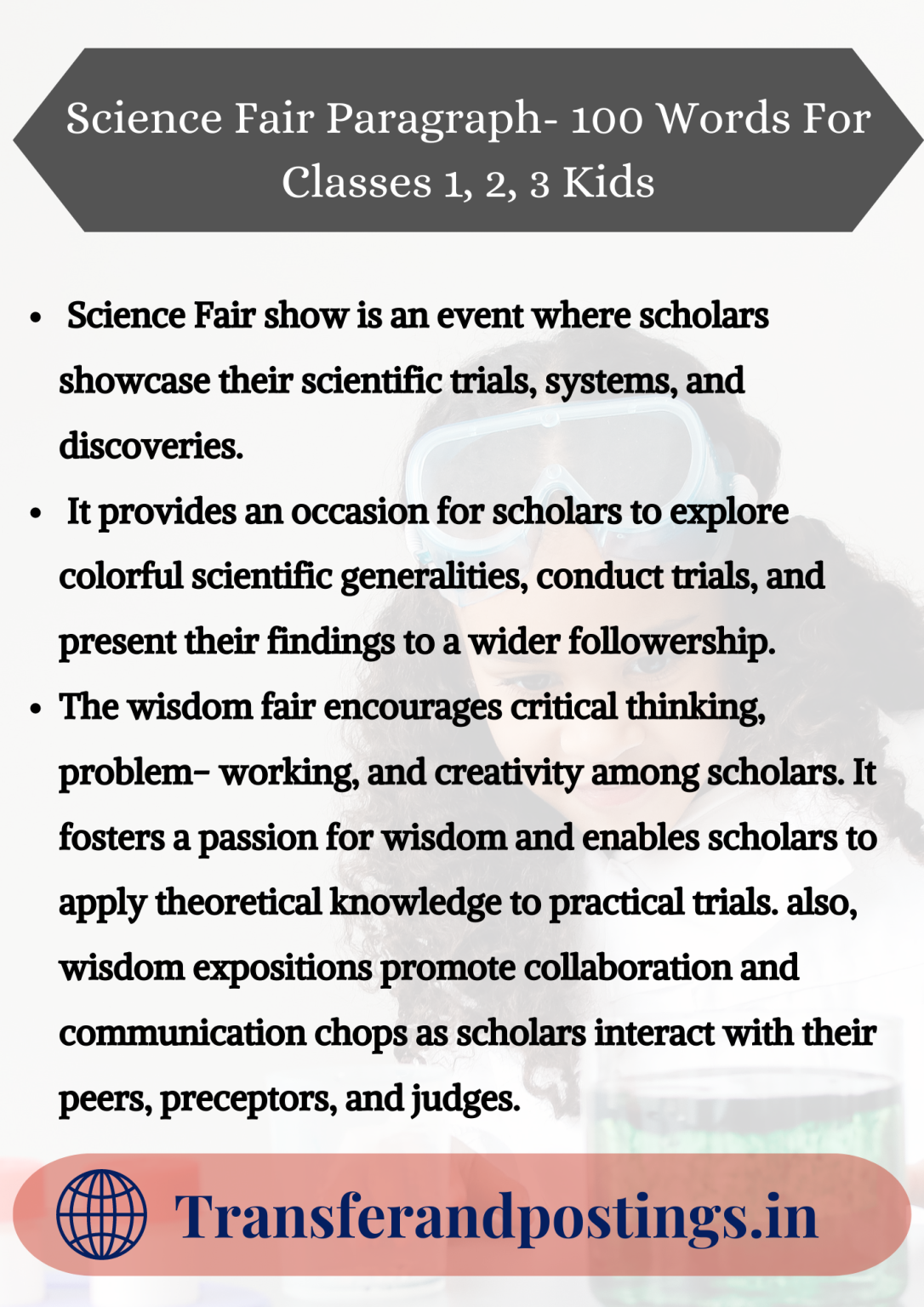 Science Fair Paragraph