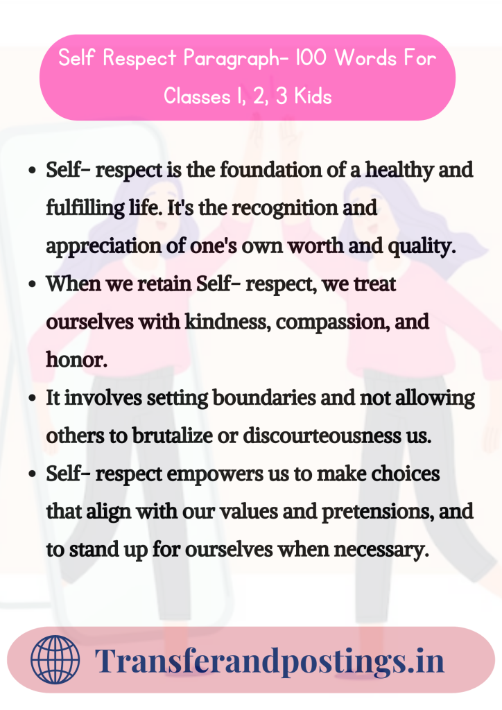 Self Respect Paragraph