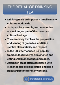 Paragraph On Tea: The Aromatic Beverage - Transfer and Postings