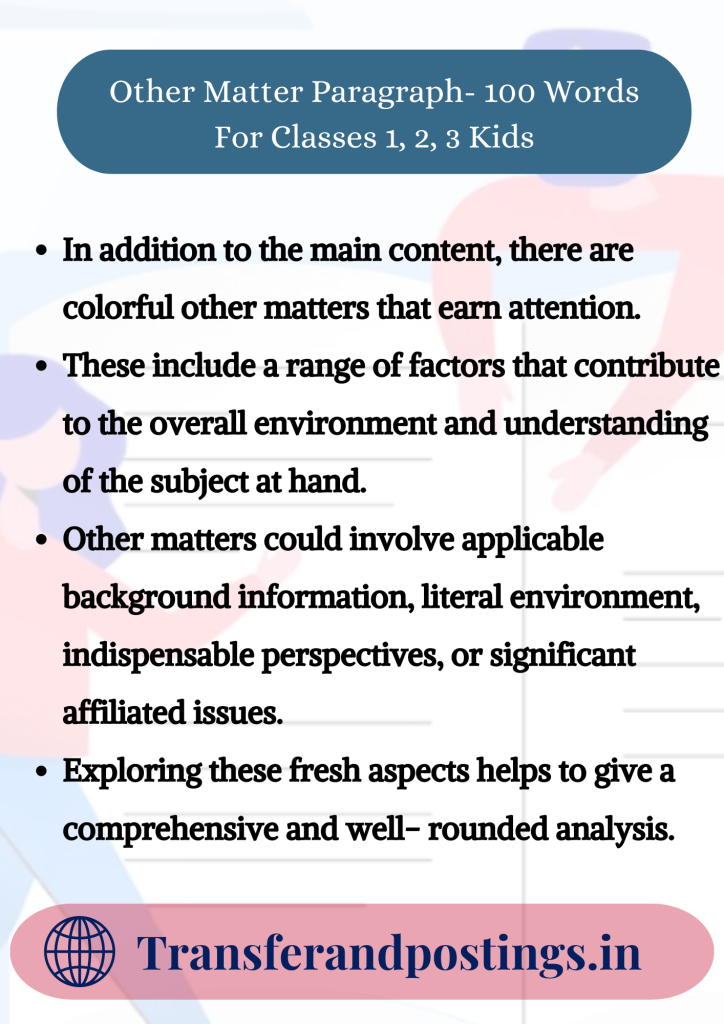 Other Matter Paragraph