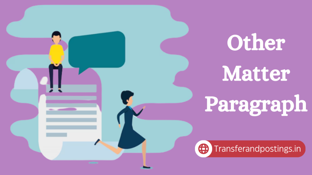 Other Matter Paragraph