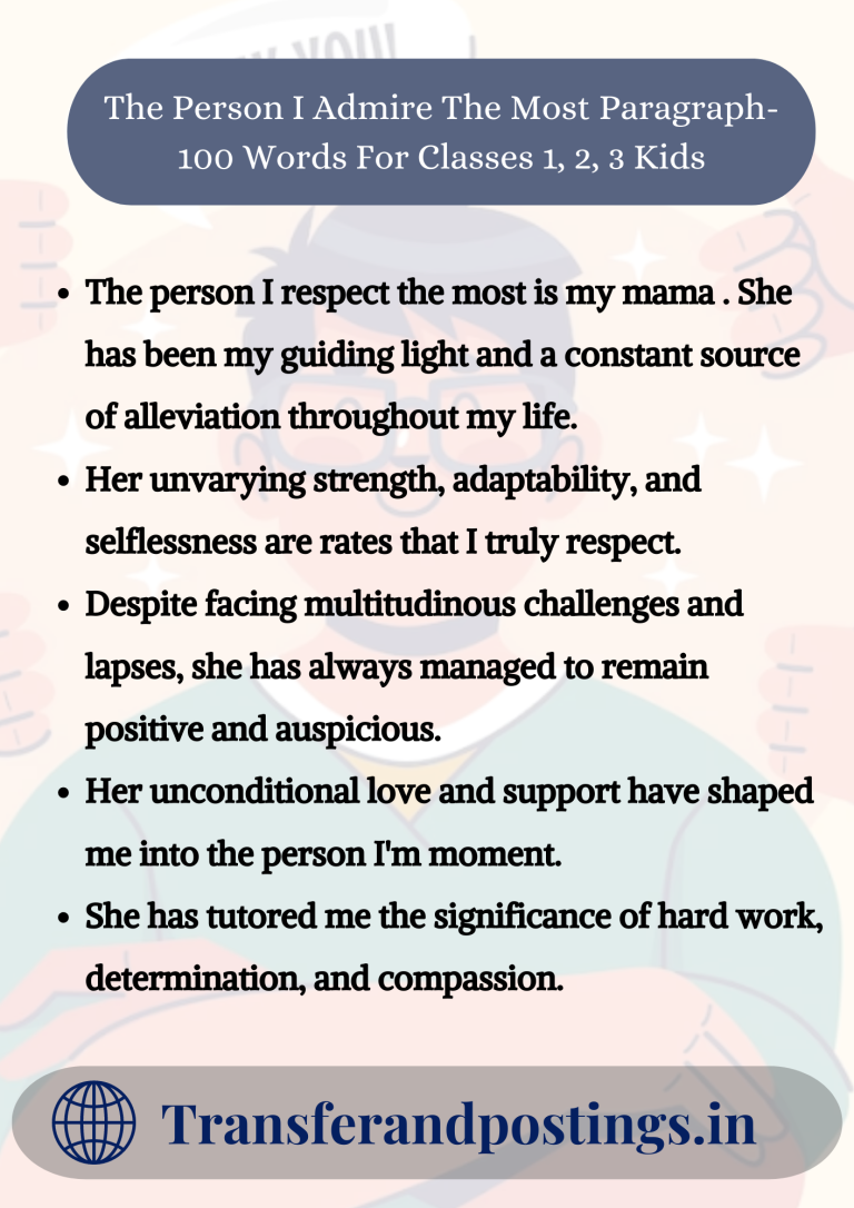 The Person I Admire The Most Paragraph