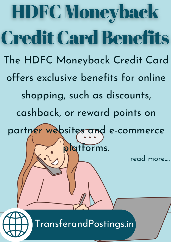HDFC Moneyback Credit Card Benefits - Transfer and Postings